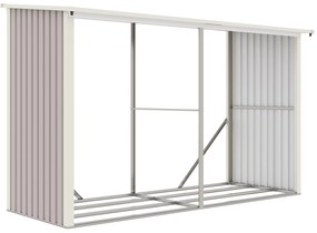 Přístřešek na dřevo G21 WOH 682 - 302 x 119 cm, šedý