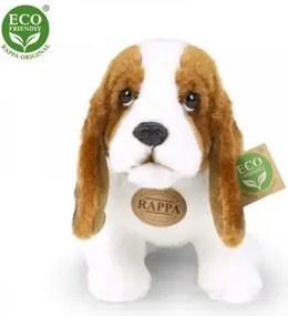 RAPPA Plyšový basset 32 cm / ECO-FRIENDLY / od 0 měsíců