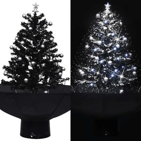 Sněžící vánoční stromek s deštníkovým stojanem černý 75 cm PVC,  289931 HangarStore.cz