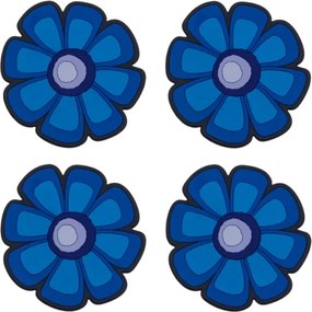 Bellatex Podtácek sada 4 ks 10x10 cm 4ks Květ modrá