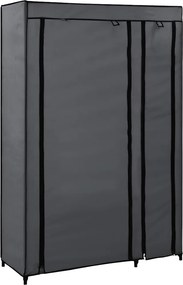 Skládací šatní skříň šedá 110 x 45 x 175 cm textil 282423