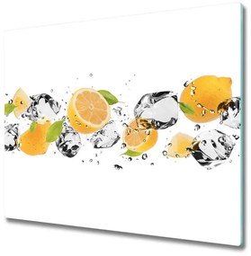 Skleněná deska - 5D52519204 - Citrony a led 60 x 52 cm