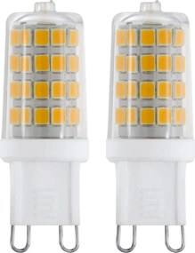 EGLO LED žárovka G9, 320 lm, 3000 K, 2x3W, průhledný plast