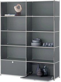 Tchibo - Regál CN3 se 2 výklopnými dvířky - barva: šedá