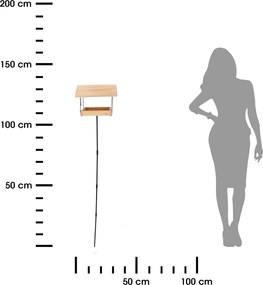 Krmítko pro ptáky AILIN 131 cm hnědé