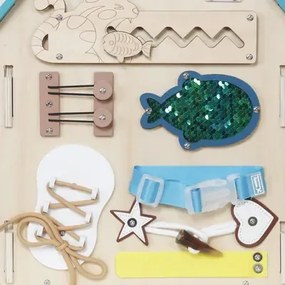 2Kids Toys Activity board Domeček tyrkysová / od 3 let