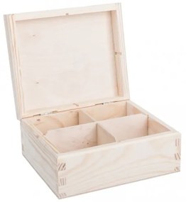 Krabička dřevěná na čaj 16 | 4 přihrádky