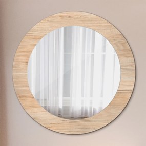 Kulaté dekorativní zrcadlo Textura dřeva fi 60 cm