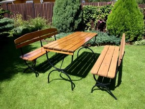 BRAVO zahradní souprava 2 lavice + stůl 160 / 180 cm 1600 mm