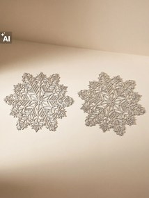 Sinsay - Vánoční prostírání ve tvaru sněhových vloček 2 pack - zlatá