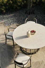BIZZOTTO Kulatý zahradní jídelní stůl LANAI hnědý 150 cm 0660544