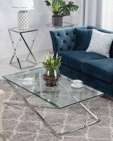 Stolek Flavio silver 130x70x41cm