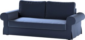 Potah na pohovku IKEA Backabro,  3-místná, rozkládací barva tmavě modrá látka sametová