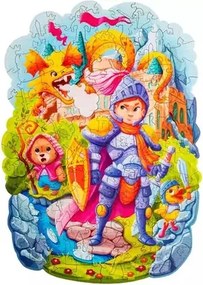 PUZZLER Puzzle Statečný rytíř / Dřevěné / 120 dílků / od 7 let