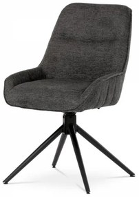 Jídelní konferenční židle tmavě šedá černé kovové nohy otočný mechanismus HC-535 GREY2