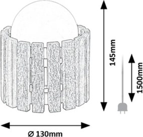 Rabalux NOXELLE stolní dřevěná lampa 74420