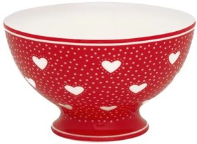 GreenGate Porcelánová polévková miska Penny Red 600ml