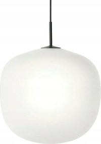 Muuto Rime Závěsná lampa 45 cm Černá Stínidlo Opal