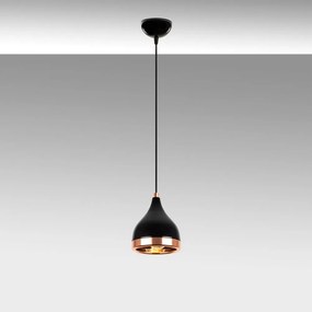 Černé/v měděné barvě závěsné svítidlo ø 14 cm Yildo – Opviq lights