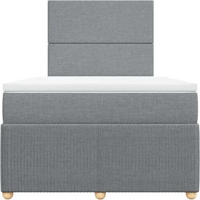 Box spring postel s matrací světle šedá 120x190 cm textil 3291988