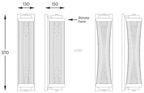 Zuma Line W0528-02M-F7AC - Nástěnné svítidlo SERGIO 2xE14/60W/230V zlatá