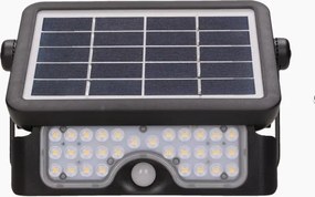Solární reflektor ORNO AD-SL-6108BLR4, 500lm, IP65, 4000K, 2x1500mAh, černá