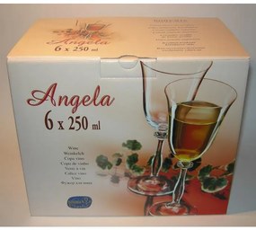 BOHEMIA ANGELA SKLENICE NA VÍNO 250ML SADA 6 KS