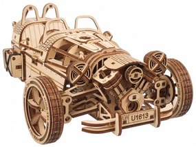 Ugears 3D dřevěné mechanické puzzle Tříkolka UGR-S