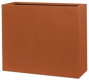 COYOTTO Květináč Corten Steel Bormeo hranatý 92 x 34,5 x 80 cm