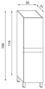 Koupelnová skříňka KENWOOD 186 cm marakesh