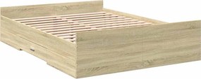 Rám postele se zásuvkami dub sonoma 120x200 cm kompozitní dřevo 3280302