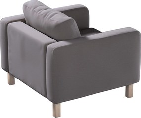 Potah na křeslo IKEA Karlstad, krátký barva hnědá látka sametová