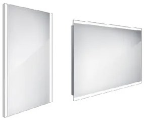 Nimco Zrcadla - Koupelnové podsvícené LED zrcadlo 400 x 600 mm, hranaté, aluminium ZP 11000