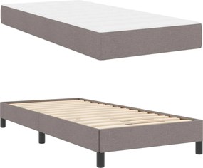 Postel s boxspringem Taupe 100 x 200 cm textil 3398469