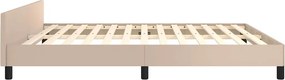 Rám postele s čelem cappuccino 180x200 cm umělá kůže 3125590