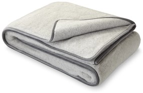 Wooline Vlněná Merino deka šedá 220x200 cm, australské merino