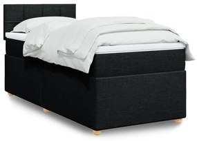 Box spring postel s matrací černá 80 x 200 cm textil 3286509