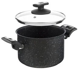 KOLIMAX - české nerezové nádobí Hrnec s poklicí KOLIMAX BLACK GRANITEC 18cm 3,0l