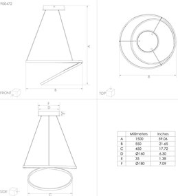 Eglo 900472 - LED Lustr na lanku RUOTALE LED/36W/230V