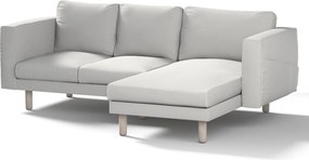 Potah na pohovku IKEA Norsborg 3-místná se šezlongem barva šedá látka pletený vzor