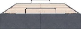 Osmanský rám postele bez matrace tmavě šedá 120x200 cm samet 3310956