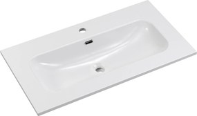 Comad Nábytkové keramické umyvadlo FLY WHITE GLOSS UM 80-46 DP, 81x46 cm, bílá lesklá