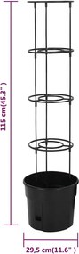 Truhlík na pěstování rajčat antracit Ø 29,5x115 cm polypropylen 152209