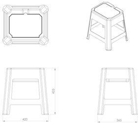 Aqualine koupelnová stolička s úložným prostorem černá 90902B Koupelny Bernold