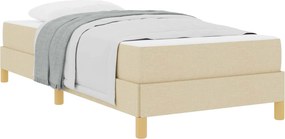 Postel s boxspringem s matrací Krémová 90 x 190 cm textil 3398533