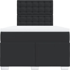 Box spring postel s matrací černá 120 x 200 cm umělá kůže 3293016