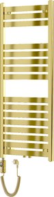 Mexen Uran, elektrické topné těleso 1200 x 500 mm, 600 W, zlatá lesklá, W105-1200-500-2600-50