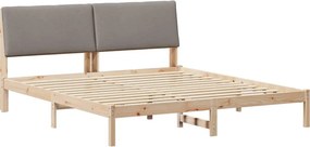 Rám postele Hnědá a taupe 180 x 200 cm Masivní borovicové dřevo 3394366