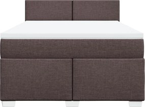 Box spring postel s matrací tmavě hnědá 160x200 cm textil 3288235