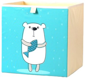Dream Creations Látkový box na hračky medvěd 33x33x33 cm